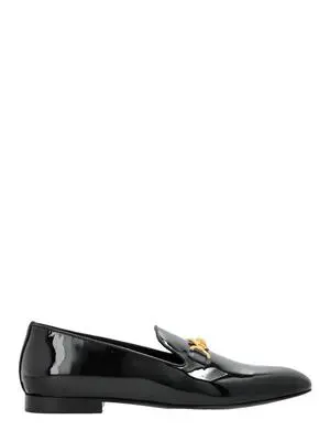 Versace Gala Patent Slippers - Black