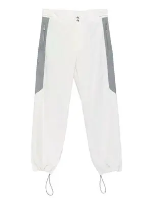 Eleventy Contrast-panel Trousers - White