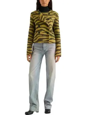 Proenza Schouler White Label Proenza Schouler White Label Courtney Zebra-Jacquard Jacket Yellow