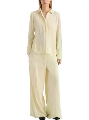 Proenza Schouler White Label Crushed-velvet Shirt - Neutrals