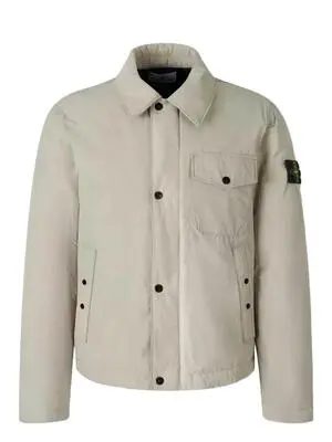 Stone Island 4100022 Micro Reps Down Coach Jacket With Anti-drop - Neutrals