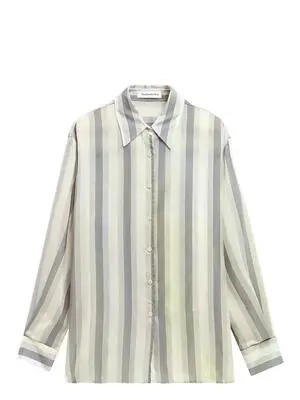 THE FRANKIE SHOP Striped Long-sleeve Shirt - Neutrals
