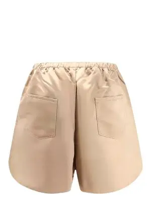 THE FRANKIE SHOP Adia Satin Boxer Shorts - Beige