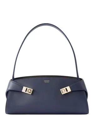 FERRAGAMO Leather Shoulder Bag - Blue