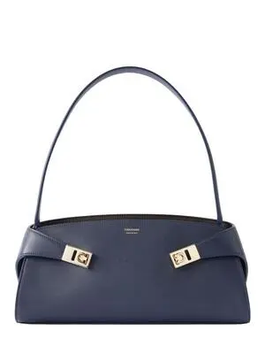 FERRAGAMO Leather Shoulder Bag - Blue