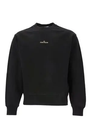 Stone Island Organic Cotton Fleece Sweatshirt - Black