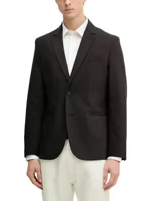 Sisley Single-breasted Notched-lapels Blazer - Black