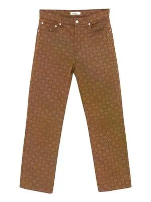Sandro Monogram-pattern Jeans - Brown