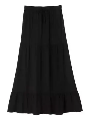 JAMES PERSE Tiered Maxi Skirt - Black