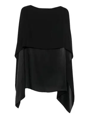 Alberta Ferretti Cropped Cape-style Tunic - Black