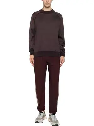 Eleventy Raglan-sleeve Side-stripe Sweatshirt - Red