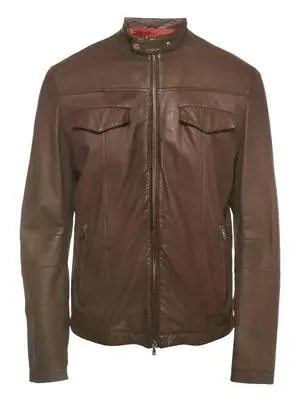 BRUNELLO CUCINELLI Brunello Cucinelli Leather Zip-Up Biker Jacket