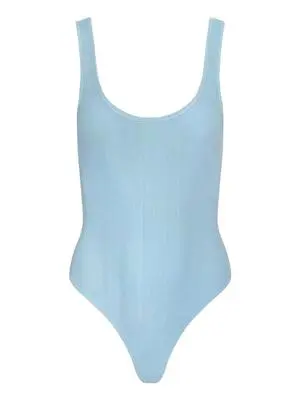 L'Agence Nica Ribbed Bodysuit Blue