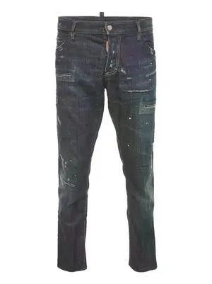 Dsquared2 Distressed Straight-fit Jeans - Blue