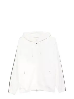 Eleventy Side-stripe Hoodie - Neutrals