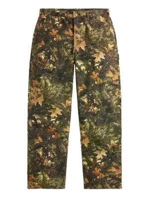 Polo Ralph Lauren Forest-print Cotton Canvas Trousers - Green
