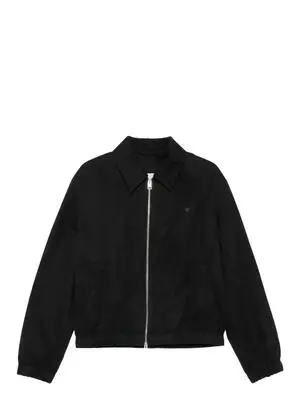AMI Paris De Coeur Zip-up Jacket - Black