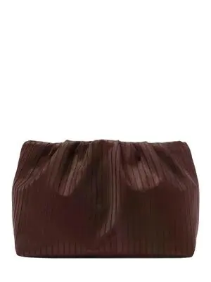 ERES Soiree Paradise Ruched Clutch Bag - Brown