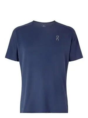 On Performance-t Stretch Recycled Drytec™ And Mesh T-shirt - Navy