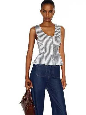 REFORMATION REFORMATION Ella-Jane Top Grey