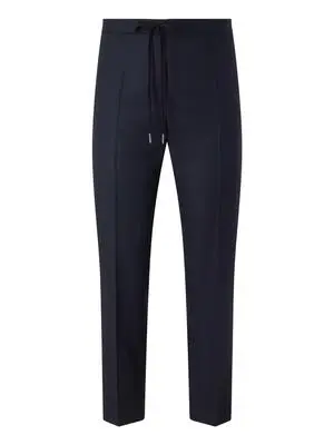 MAISON MARGIELA Straight-leg Virgin Wool Drawstring Trousers - Blue