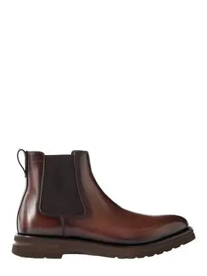 Berluti Alessio Leather Chelsea Boots - Brown
