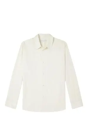 Studio Nicholson View Striped Silk And Cotton-blend Shirt - Neutrals
