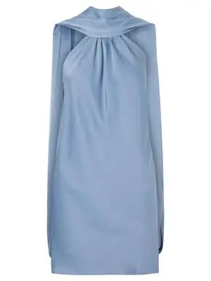 Simkhai Toni Satin Mini Dress - Blue