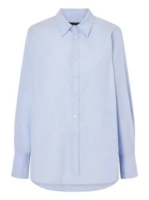 NILI LOTAN Ziggy Cotton Shirt - Blue