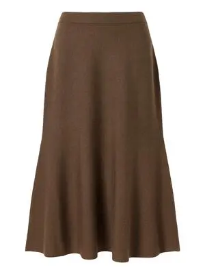 Simkhai Wool Midi Skirt - Brown