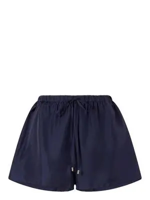 Comme Si COMME SI Everyday Cami Silk-Twill Shorts Navy