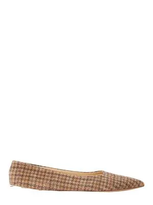 Gabriela Hearst Fleur Printed Suede Flats - Camel