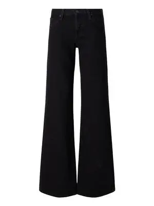 FRAME The Gray Low-rise Wide-leg Jeans Black