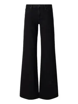 FRAME Low-rise Wide-leg Jeans - Black