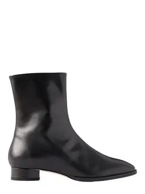 AeydĒ Roisin Leather Ankle Boots - Black