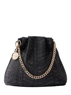 Missoni Greek Key Striped Metallic Shoulder Bag - Blue