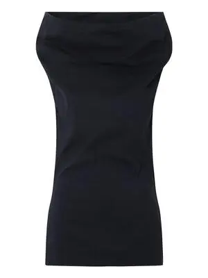 Issey Miyake ISSEY MIYAKE Allow Stretch Washi-Blend Top Blue