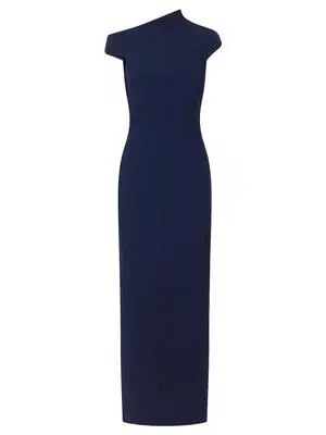 Solace London Arion Crepe Gown - Blue