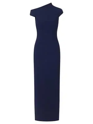Solace London Arion Crepe Gown - Navy