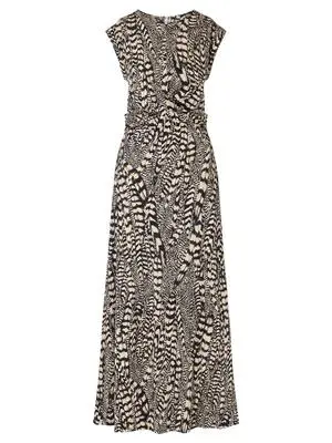 Johanna Ortiz Silent Rising Printed Stretch Maxi Dress - Black