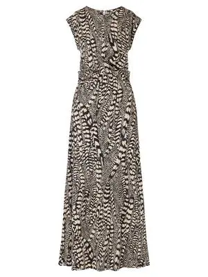 Johanna Ortiz Silent Rising Printed Stretch Maxi Dress - Black