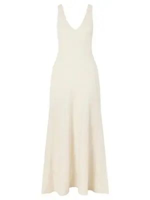 Gabriela Hearst Lady Hall Plush-effect Cashmere And Silk-blend Maxi Dress - Ivory