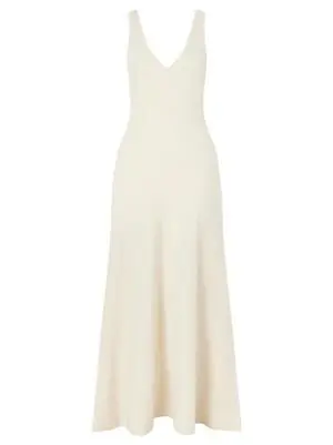 Gabriela Hearst Lady Hall Plush-effect Cashmere And Silk-blend Maxi Dress - Ivory