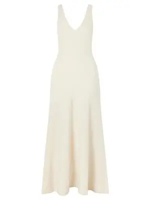 Gabriela Hearst Lady Hall Plush-effect Cashmere And Silk-blend Maxi Dress - Neutrals
