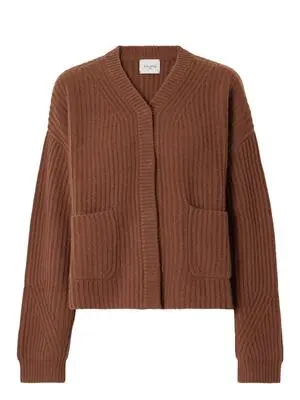 Le Kasha Bresil Ribbed Cashmere Cardigan - Brown