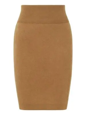 Stella McCartney Wool Midi Skirt - Camel