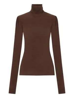 Saint Laurent Crepe De Chine Top - Brown