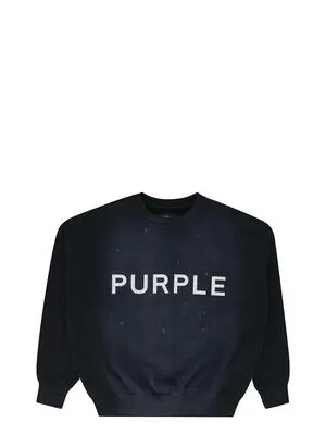 PURPLE BRAND Heavyweight Fleece Crewneck - Black