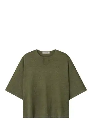 Fear Of God Soft Knit Short Sleeve Henley 'moss - Green