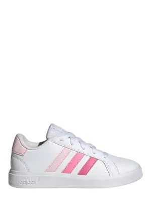 Adidas Grand Court Lace-up K Pink Fusion - White